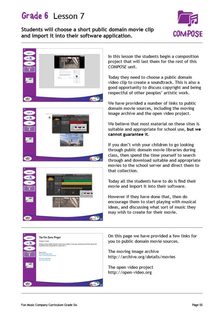 Gr6_SampleLessonPlan_Compose | The Fun Music Company